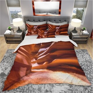 Designart 'Breathtaking Antelope Canyon' Landscape Bedding Set - Duvet ...
