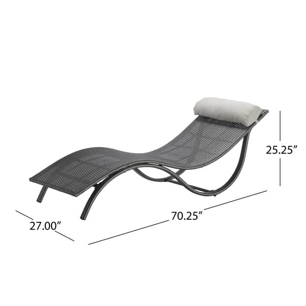 Sunset Modern Outdoor Wicker Chaise Loungers with Pillows (Set of 4) by ...