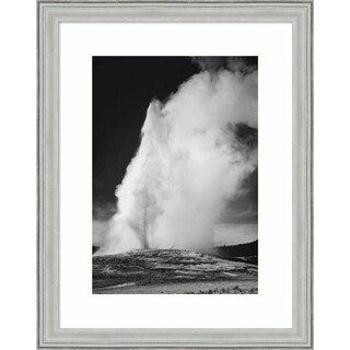 Framed Art Print 'Photograph of Old Faithful Yellowstone Nat Park, ca ...