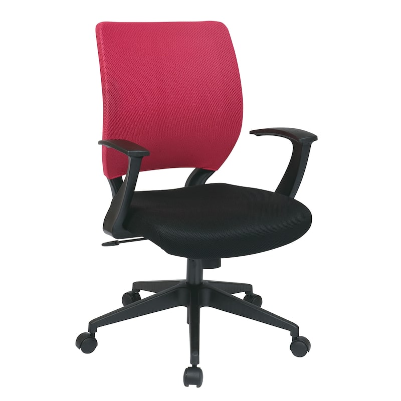 Work Smart Screen Back Task Chair with "T" Arms - Overstock - 24258251