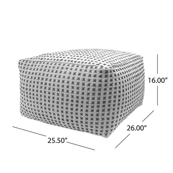 Fendi Boho Handcrafted Large Rectangular Pouf by Christopher Knight ...