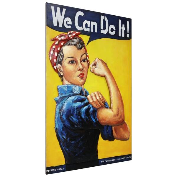 Empire Art "We can do it!"Primo Mixed Media Hand Painted Iron Wall ...