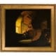 La Pastiche Rembrandt 'The Philosopher in Meditation' Hand Painted Oil ...