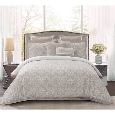 Montrose Cotton Comforter Set in Neutral - Natural - Overstock - 24267302