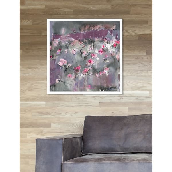 Oliver Gal 'Michaela Nessim - Subtle radiance grey' Floral Purple ...