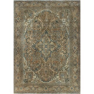 Noori Rug Semi-Antique Distressed Addisyn Brown/ivory Rug - 7'7" x 10 ...