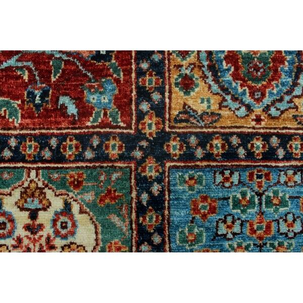 Noori Rug Aria Fine Chobi Samar Blue/Red Runner - 2'11" x 12'11" - Bed ...