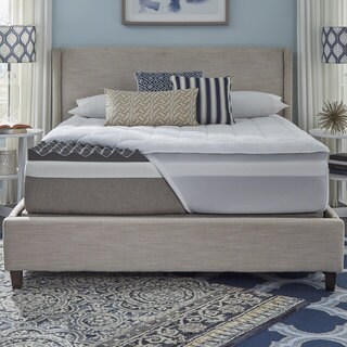 Slumber Solutions 2.5-inch Big Bump Charcoal Memory Foam Topper with ...