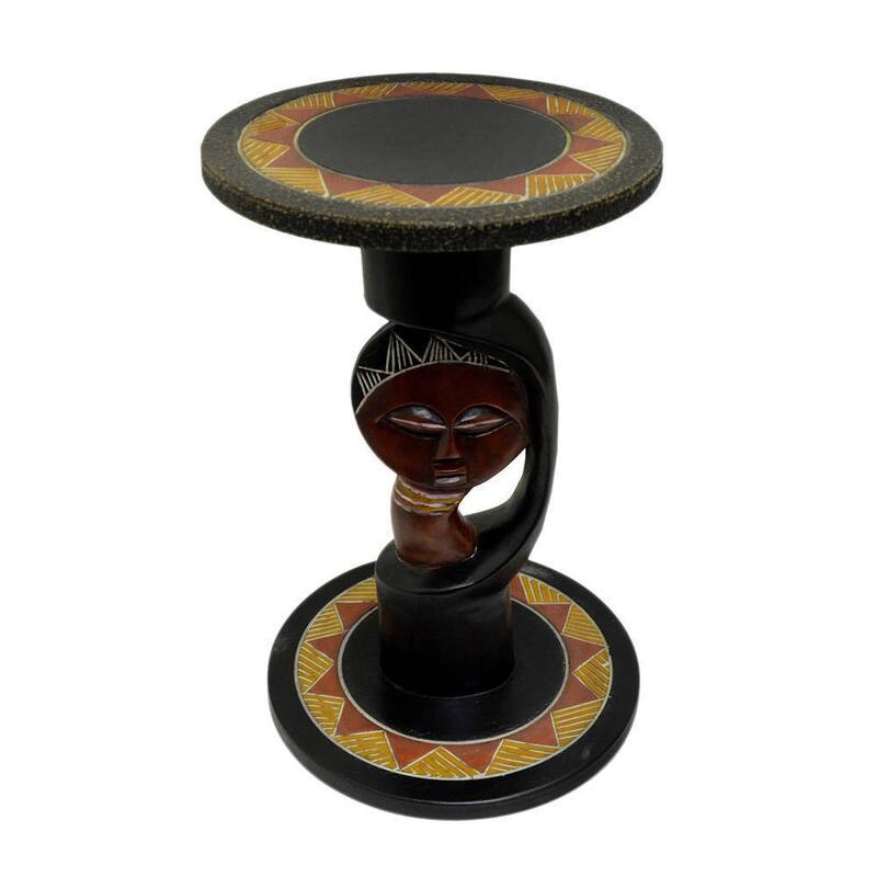 Handmade Akuaba End Table (Ghana) - Overstock - 2443929