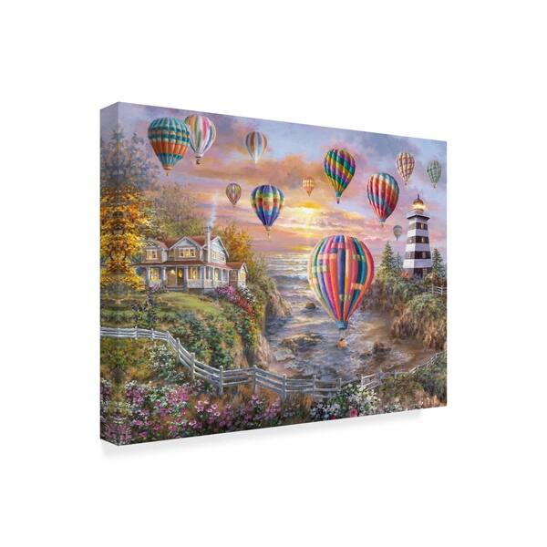 Nicky Boehme 'Balloons Over Cottage Cove ' Canvas - Bed Bath & Beyond ...