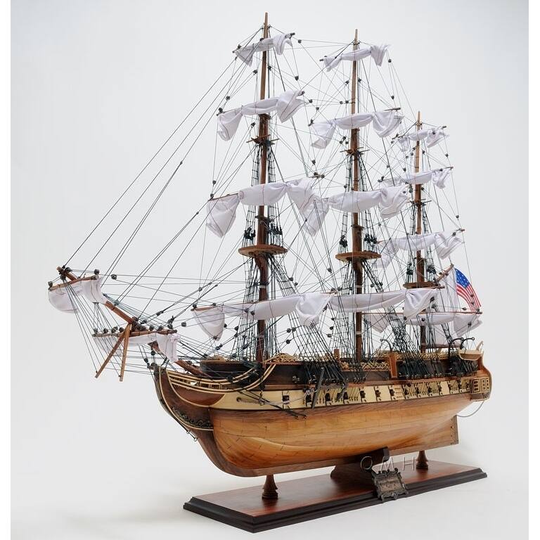 USS Constitution Large with Table Top Display Case - Overstock - 25070530