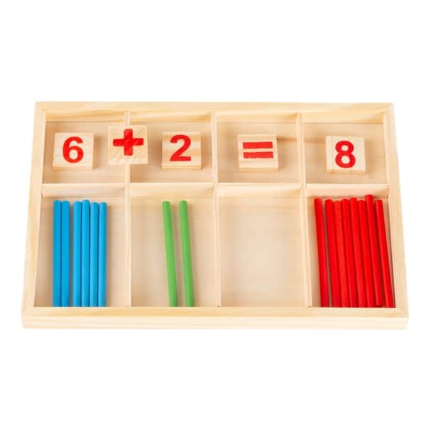 Montessori Math Manipulatives Number Tiles and Colorful Sticks by Hey ...