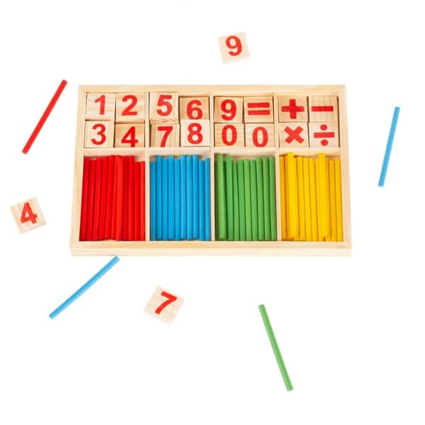 Montessori Math Manipulatives Number Tiles and Colorful Sticks by Hey ...
