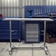 Stainless Steel Adjustable Height Work Table W/ Locking Casters - Bed ...