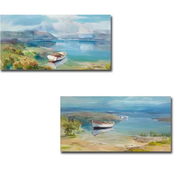 Morning Drift I & II by Cuiji 2-piece Gallery Wrapped Canvas Giclee Art ...