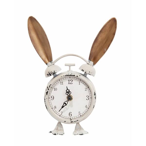 Transpac Metal Bunny Clock (As Is Item) - Bed Bath & Beyond - 25452109