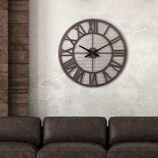 Patton Wall Decor Rustic Galvanized Metal Cut Out Wall Clock - Bed Bath ...