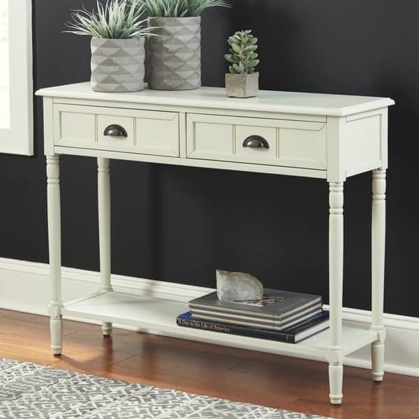 Goverton White Console Sofa Table - Bed Bath & Beyond - 25489435