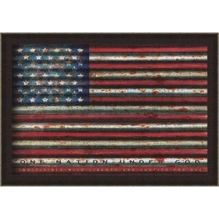 One Nation Flag Framed Print - Red - Bed Bath & Beyond - 25558339