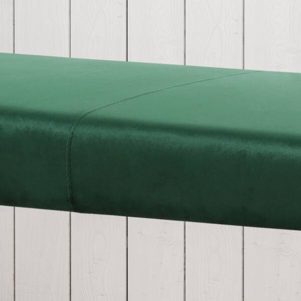 Bestwick Modern Velvet Bench with Brushed Brass Metal Legs by ...