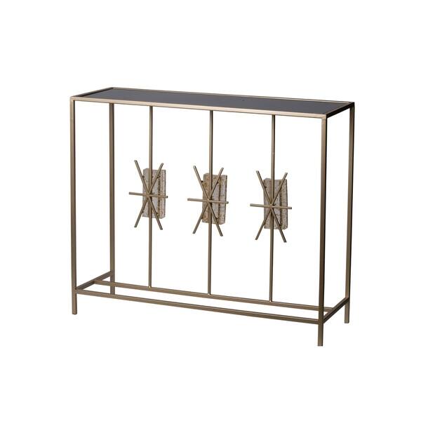 Modern Chic Champagne Console Table - Bed Bath & Beyond - 25572501