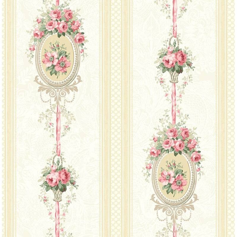 Cameo Stripe Wallpaper - 20.5 in x 31.8 ft = 56 sq ft - Overstock ...