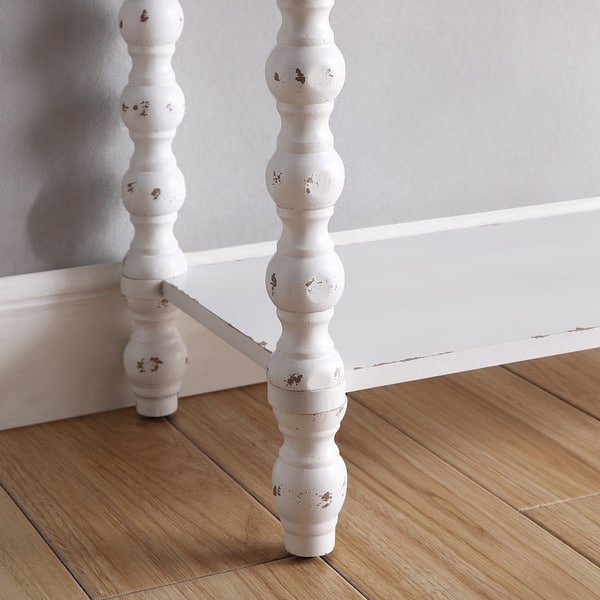 2-drawer Beaded Legs End Table - 32"H x 30.5"W x 14"D - Bed Bath ...