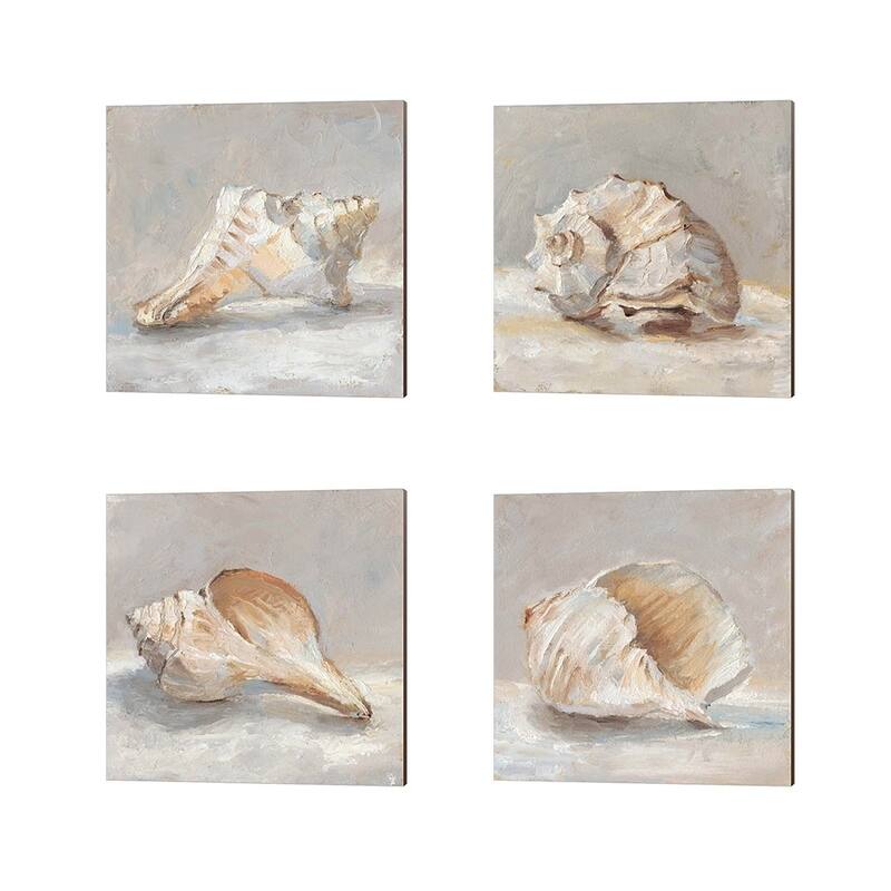 Ethan Harper 'Impressionist Shell Study' Canvas Art (Set of 4 ...