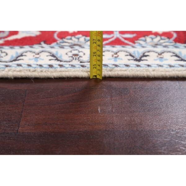 Classical Wool Hand Made Nain Isfahan Persian Floral Area Rug - 2'11" x ...