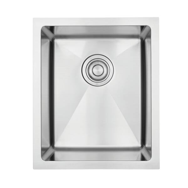 15-in. W CSA Approved Chrome Kitchen Sink With Stainless Steel Finish ...