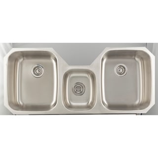 46.875-in. W CSA Approved Chrome Kitchen Sink With Stainless Steel ...