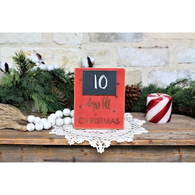 Days Till Christmas 5x7 Engraved Sign - Overstock - 25610434