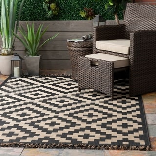 Brooklyn Rug Co Black Casual Modern Aztec Trellis Area Rug - Bed Bath ...