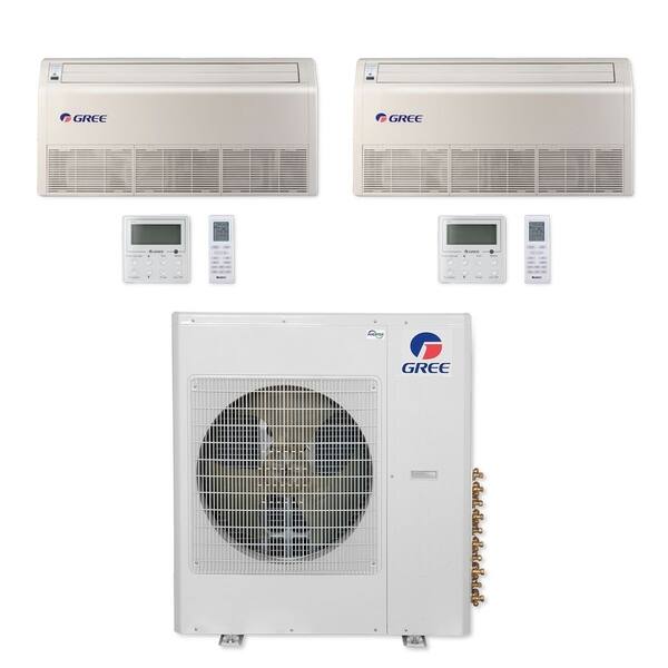 Gree MULTI36CFLR205 - 36,000 BTU Multi21+ Dual-Zone Floor/Ceiling Mini ...