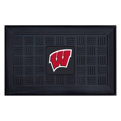 NCAA University of Wisconsin Medallion Door Mat 19 in. x 30 in ...