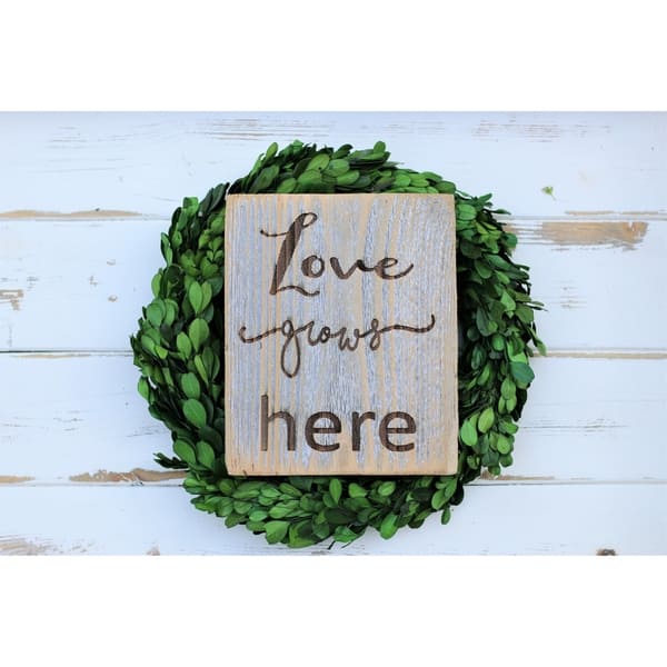 Love Grows Here Engraved 5x7 Sign - Bed Bath & Beyond - 25617668