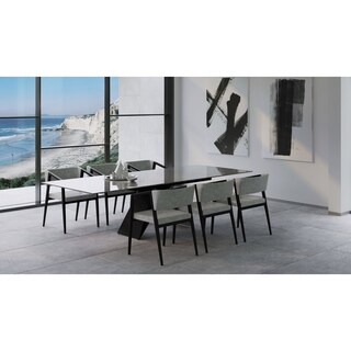 B-Modern Maestro Extension Dining Table - Grey - 79"/98.75"w x 41.75"d ...