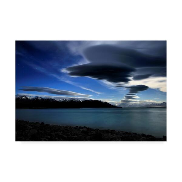 James Symington Arps 'Lake Pukake And Mount Cook By Moonlight' Canvas ...