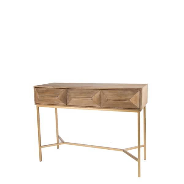 Statements By J Le Marais Console Table w/ 3 Drawers, 33.5 Inch Tall ...