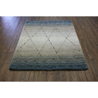 Blue Contemporary 8x11 Area Rug - 7'6" x 10'3" - Bed Bath & Beyond ...