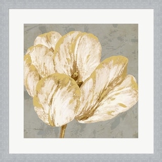 Pamela Gladding 'Floral Fresco Grey I' Framed Art - Bed Bath & Beyond ...