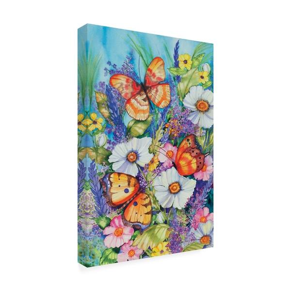Kathleen Parr Mckenna 'Butterfly Garden Floating' Canvas Art - Bed Bath ...