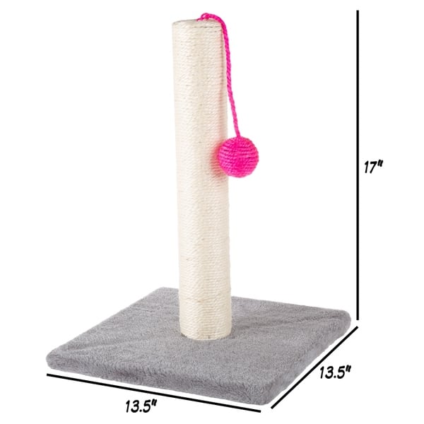 Cat Scratching Post - Scratcher with Sisal Rope and Paw Shaped Base ...