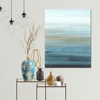 Serene Calm Blue Abstract Canvas Wall Art - Bed Bath & Beyond - 25657337