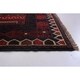 Hand-knotted Finest Rizbaft Red Wool Rug - 3'3