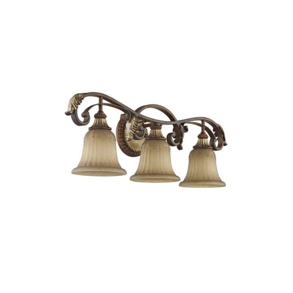 Livex Lighting Villa Verona 3 Light Verona Bronze with Aged Gold Leaf ...