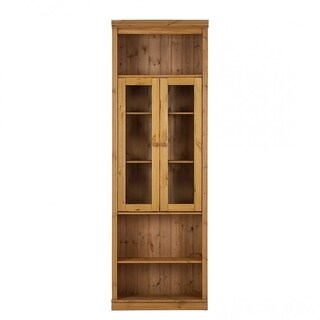 Annabelle 86-inch tall Showcase with 2 Glass Doors, solid pine - Bed ...