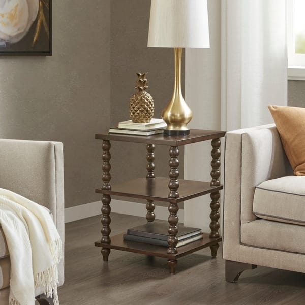 Madison Park Signature Beckett Morocco Brown Square End Table - 18"w x ...