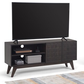 WYNDENHALL Ervine SOLID MANGO WOOD 57 inch Wide Mid Century Modern TV ...