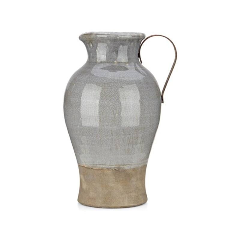 Trisha Yearwood Nightingale Grey Glazed and Brown Large Amelia Vase ...